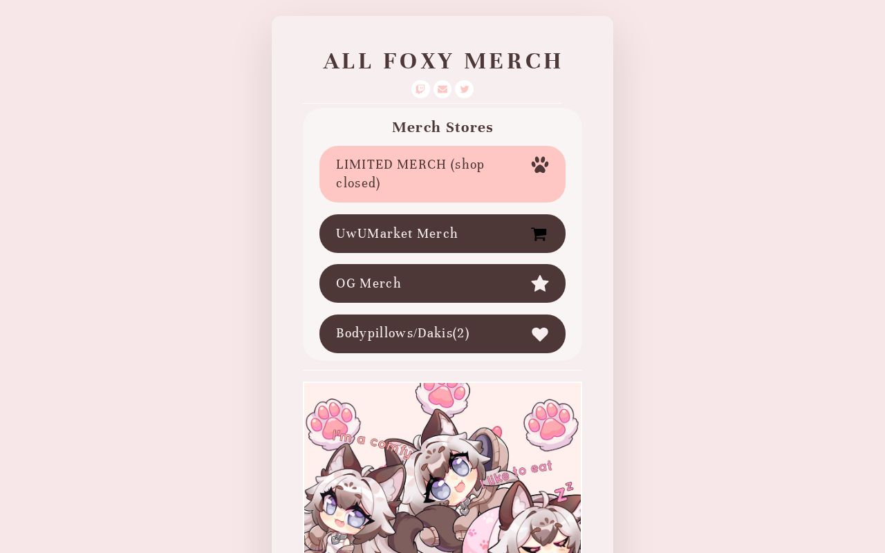 Foxy's Merch Sites